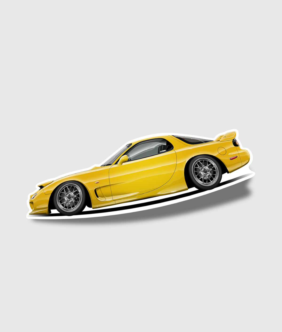 Mazda FD RX7 Sticker - Yellow - Hardtuned
